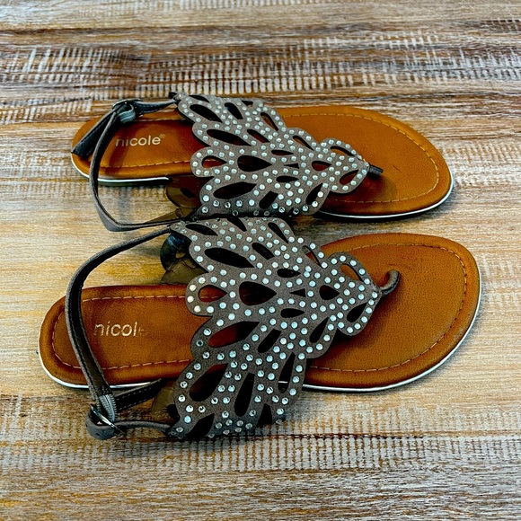 Nicole | Shoes | Nicole Leather Sandals | Poshmark